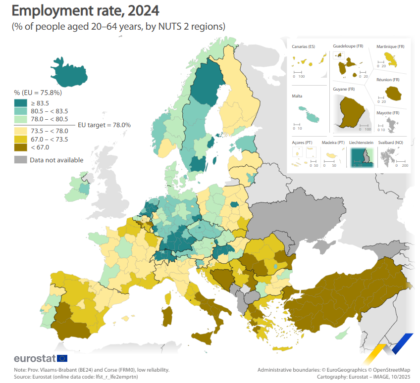 Maioria das regiões de Portugal já supera meta europeia para emprego – ECO
